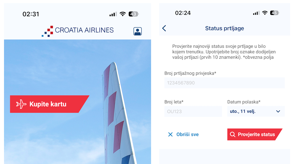 Croatia Airlines introduces baggage tracking via mobile app - AvioRadar